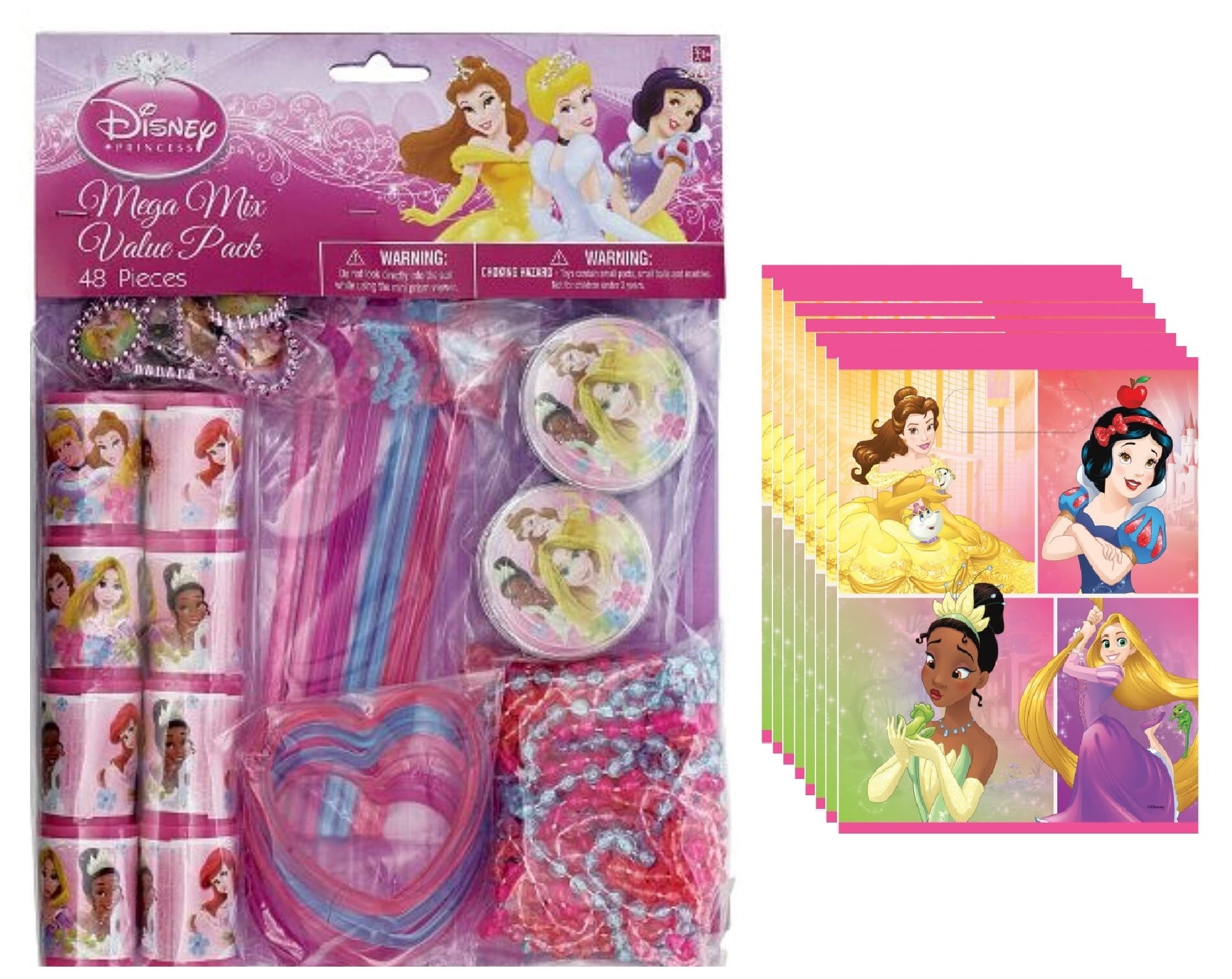 Disney Princess Birthday Party Supplies Bundle Pack includes 48 Piece ...