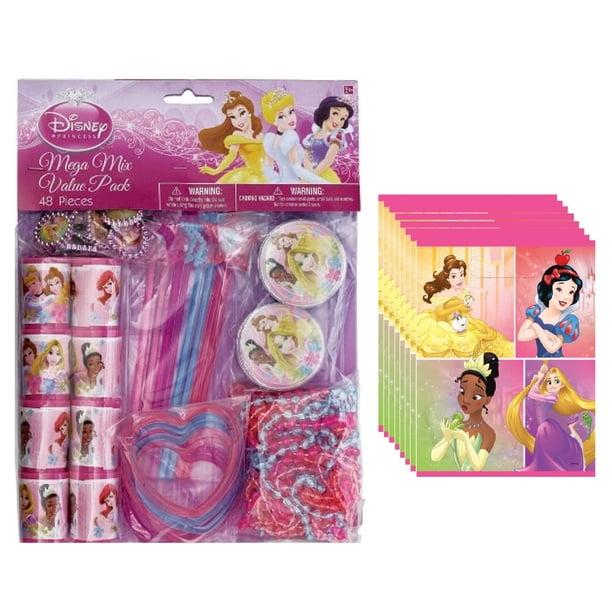 Disney Princess Birthday Party Supplies Bundle Pack includes 48 Piece ...