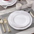 White Melamine Dinnerware Set, 18 count Lightweight and Unbreakable ...