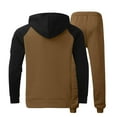 Caqnni Mens Tracksuit Set Two Pieces Sweatshirts Pant Contrast Color