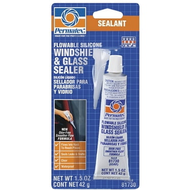 Permatex 81730 Flowable Silicone Windshield and Glass Sealer, 1.5 oz ...