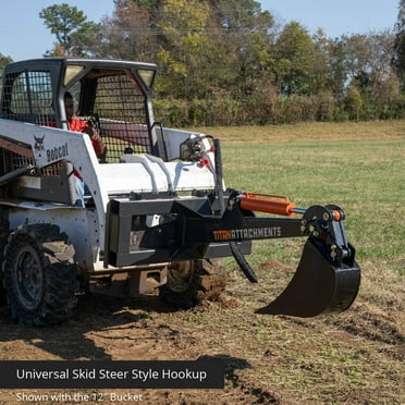 Titan Attachments Skid Steer Fronthoe 10" Bucket, Excavator Attachment ...