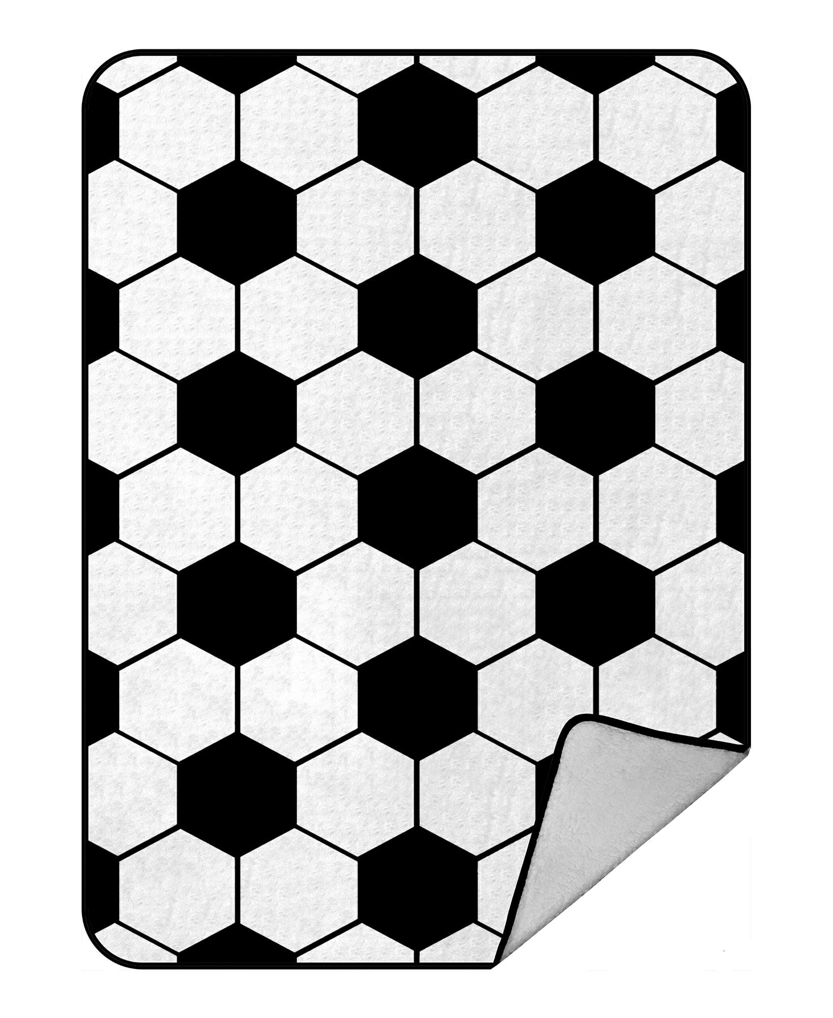 ZKGK Soccer Ball Art,Football Pattern Blanket Crystal Velvet Front and ...