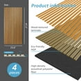 Art3d 4-Piece 3D Fluted Acoustic Wood Wall Panels，Sound Absorbing Decor ...