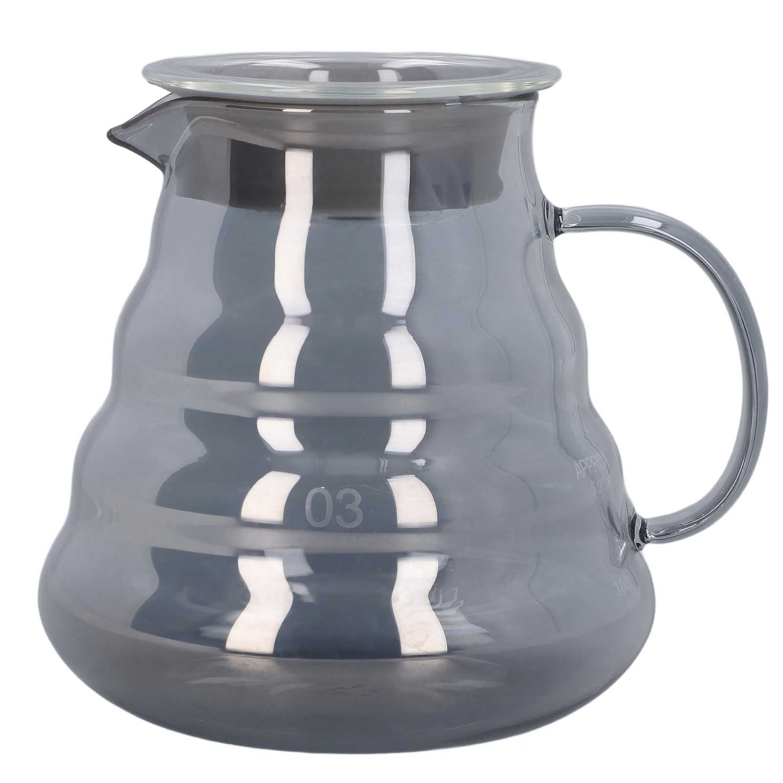 Cafetera de vidrio borosilicato de color gris galvanizado para servir ...
