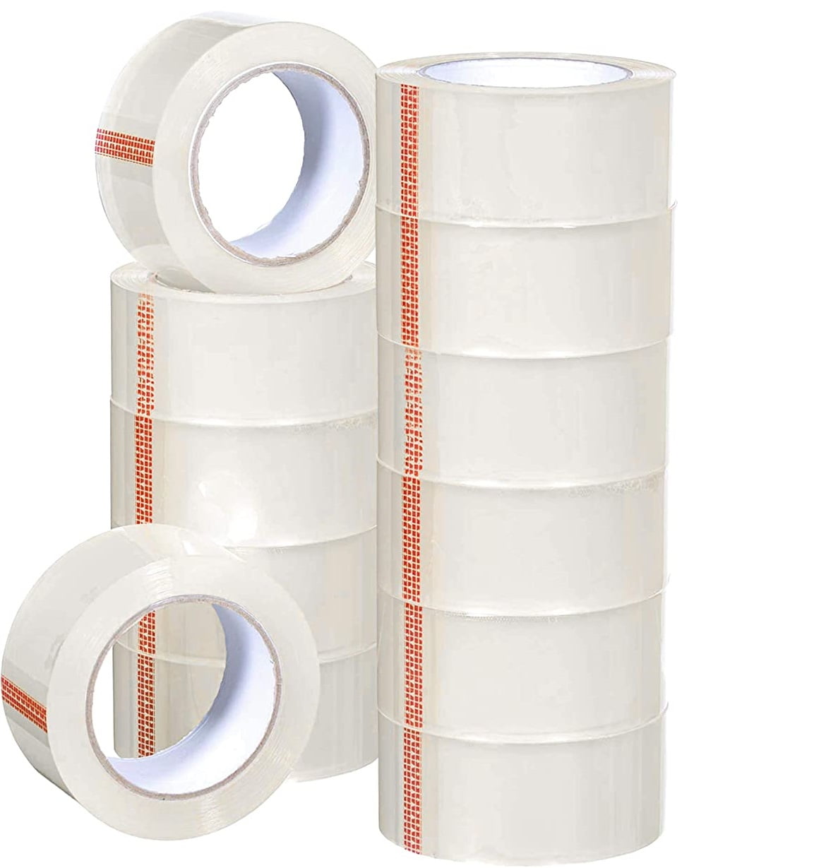 6 Rolls Premium Clear Carton Box Sealing Packing Tape 2.5 Mil Thick 2 ...