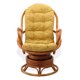 SK New Interiors Java Swivel Rocking Lounge Chair Natural Rattan Wicker ...