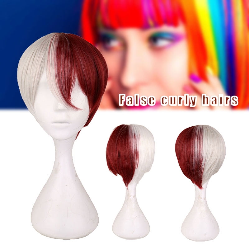 Buy My Hero Academia Cos Wig for Cosplay Todoroki Shoto Red White Soft ...