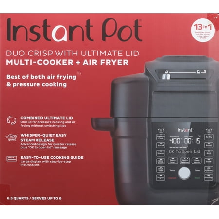 Instant Pot Duo crisp Ultimate Lid, 13-in-1 Air Fryer and Pressure ...