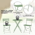 3-Piece Bistro Set Folding Outdoor Furniture Sets with Premium Steel ...