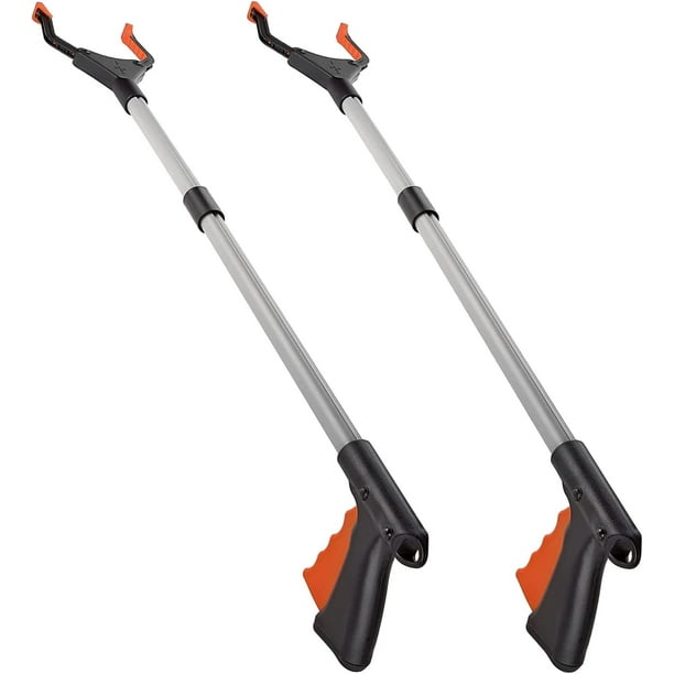 MEDca Reacher Aids Trash Grabber Tool 32 inch Folding Upper Gripping ...