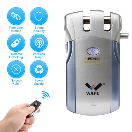 Wireless Smart Remote Control Electronic Lock Keyless Entry Door Lock ...