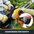 Worx WG304.2 18in 15 Amp Electric Chainsaw with Auto-Tension, Chain ...