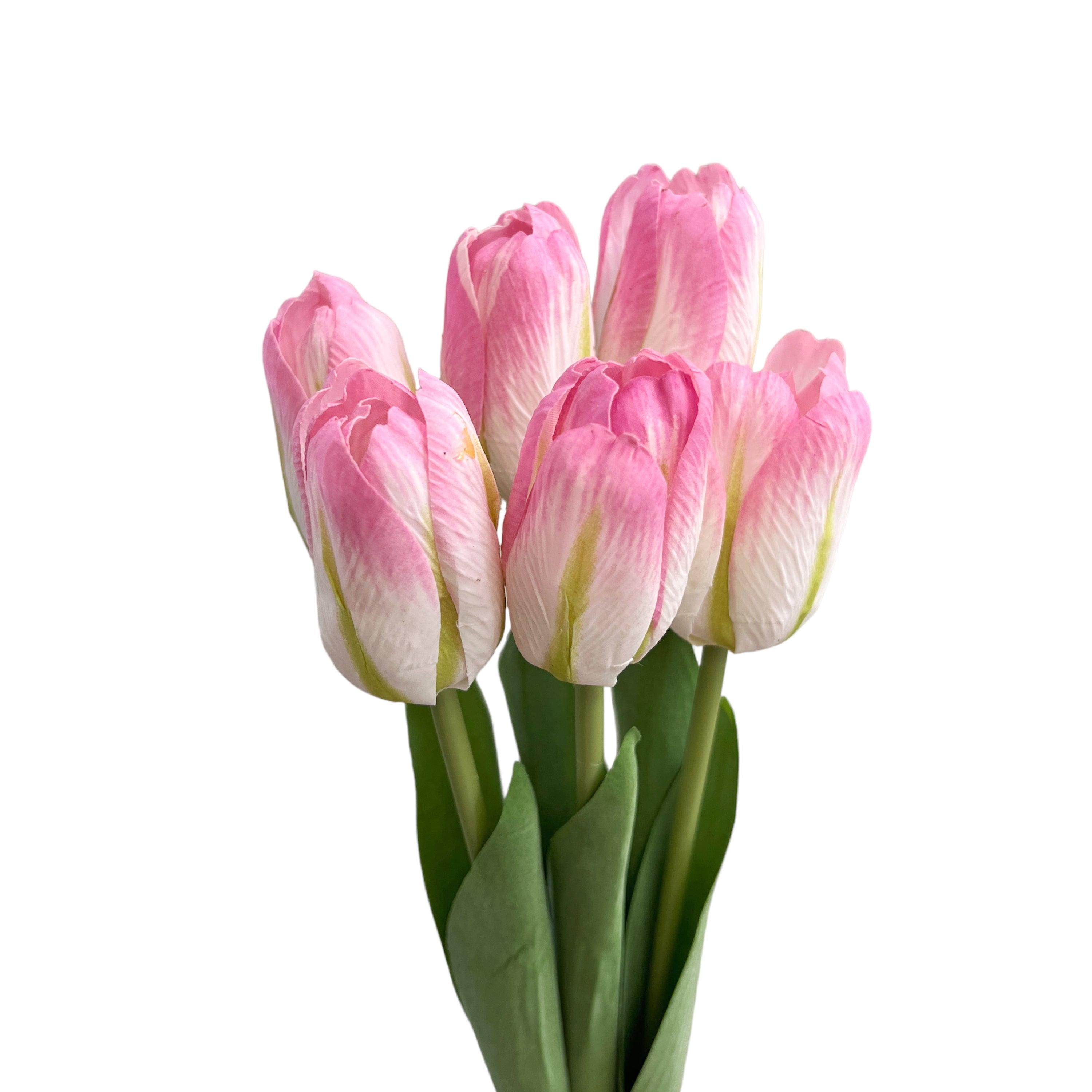 Realistic Touch Artificial Tulips Stems in Multiple Colors - Set of 6 ...