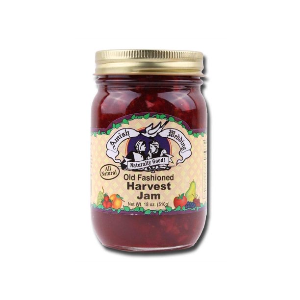 Amish Wedding All Natural Old Fashioned Harvest Jam, TWO 18 oz. Jars ...