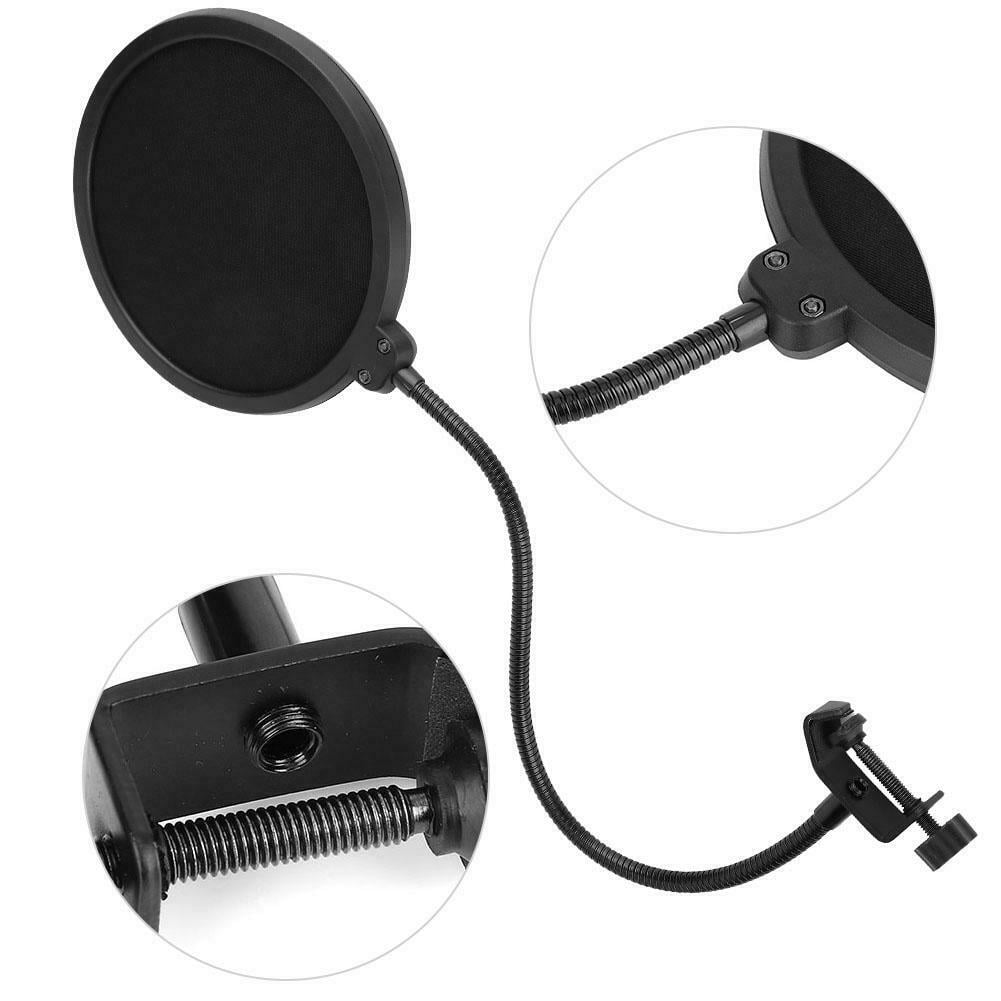 Pop Filter Windscreen for Professional Handheld Microphones - Double ...