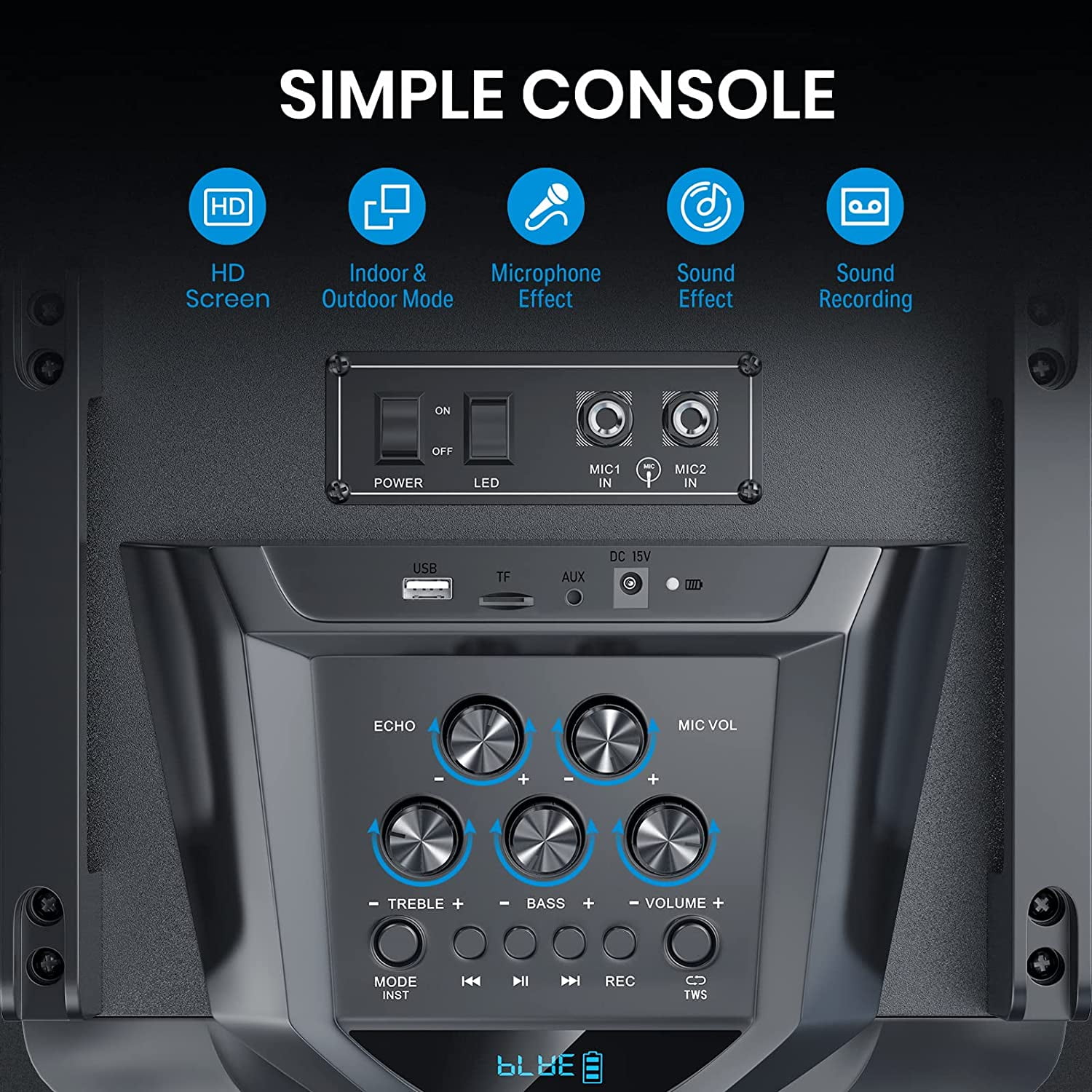 Moukey Singing Karaoke Machine 280W Double 10 Nepal | Ubuy