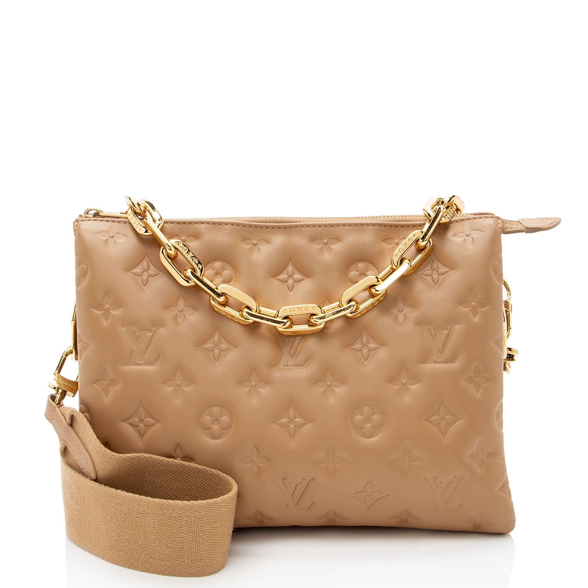 Pre-Owned Louis Vuitton Monogram Embossed Lambskin Coussin PM Shoulder ...