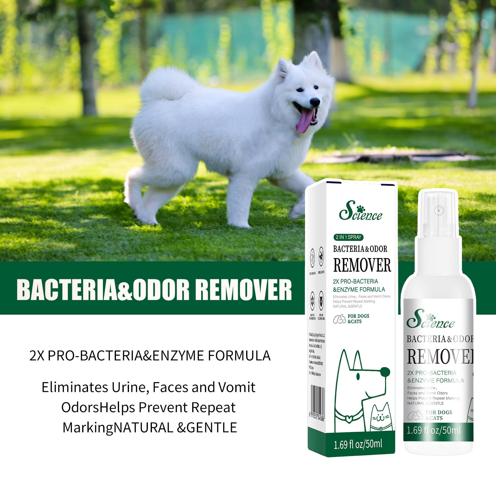Pet Deodorant Cat Dog Deodorizing Spray To Remove Urine Odor Fresh Air ...