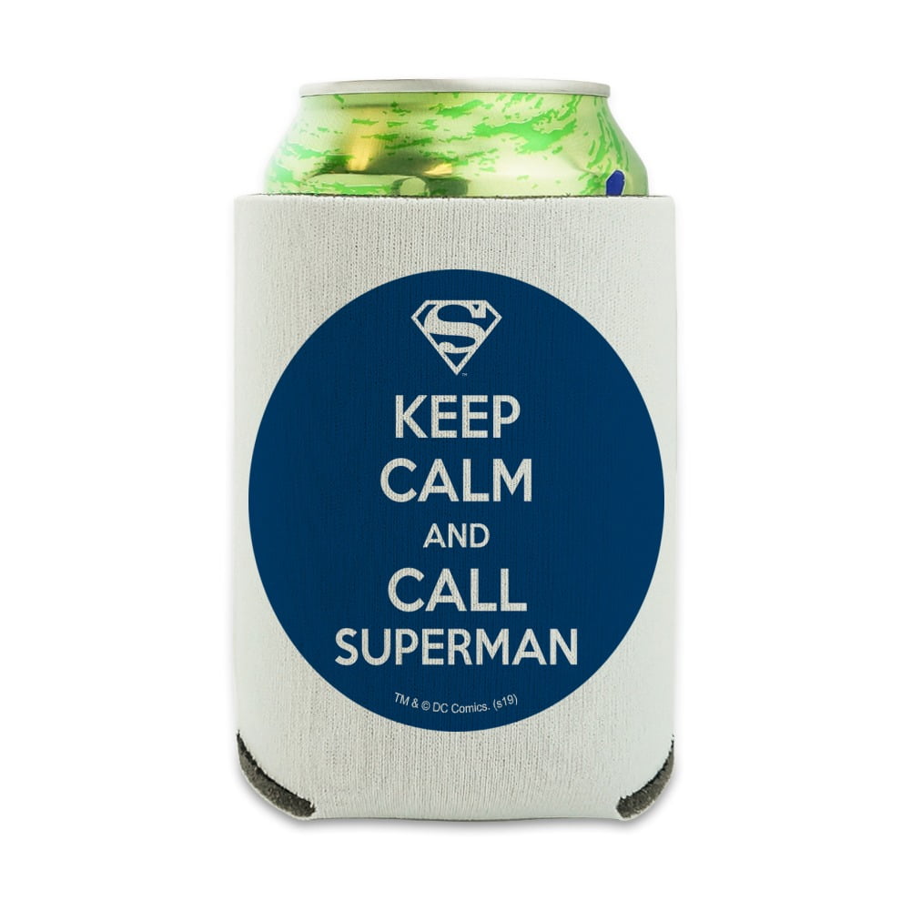 Superman Keep Calm and Call Can Cooler - Drink Sleeve Hugger ...