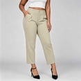 Abomasnow Womens Plus Size Dressy Pants High Waisted Straight Leg Pants ...