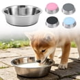 2 Pcs Stainless Steel Dog Bowls, Whisker Friendly Shallow Wide Dishes ...