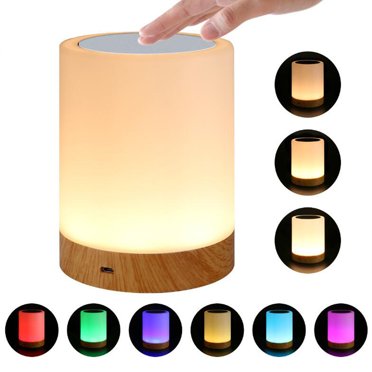 Taipow Wireless LED Night Light, Touch Table Lamp with Remote Control ...