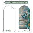 Blue Daisy Arch Backdrop Cover, 7.2FT, Spring Florals Butterfly Spandex ...
