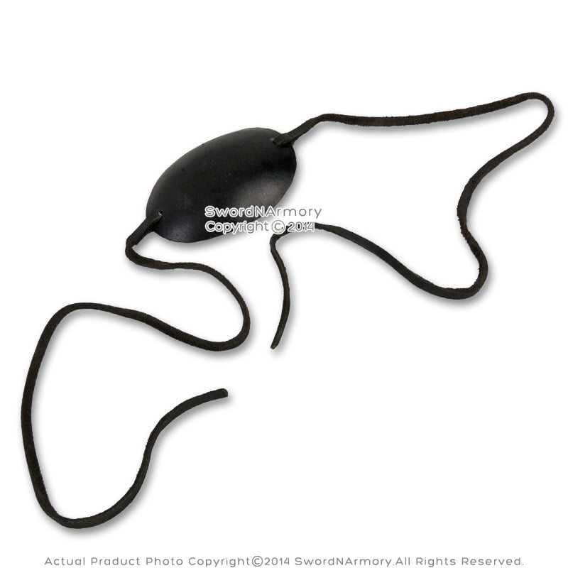 Black Genuine Leather Pirate Eye Patch Medieval Renaissance Fair ...