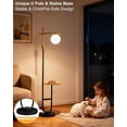 63IN Gold Floor Lamp Dimmable 3-Lights Globe LED Floor Lamps with 3000K ...