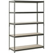 Muscle Rack 5 Tier Wire Shelving Unit with Hooks in Silver - Walmart.com