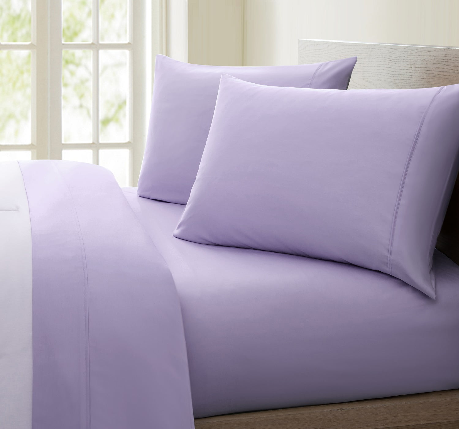 1200 Thread Count 100% Cotton Solid Sheet Set (Full, Purple) - Walmart.com