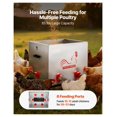 Automatic Chicken Feeder, 85 lbs Capacity, 6 Port No-Waste Poultry ...