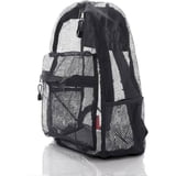 Bravo! Mesh Transparent See Through Backpack - Black - Walmart.com