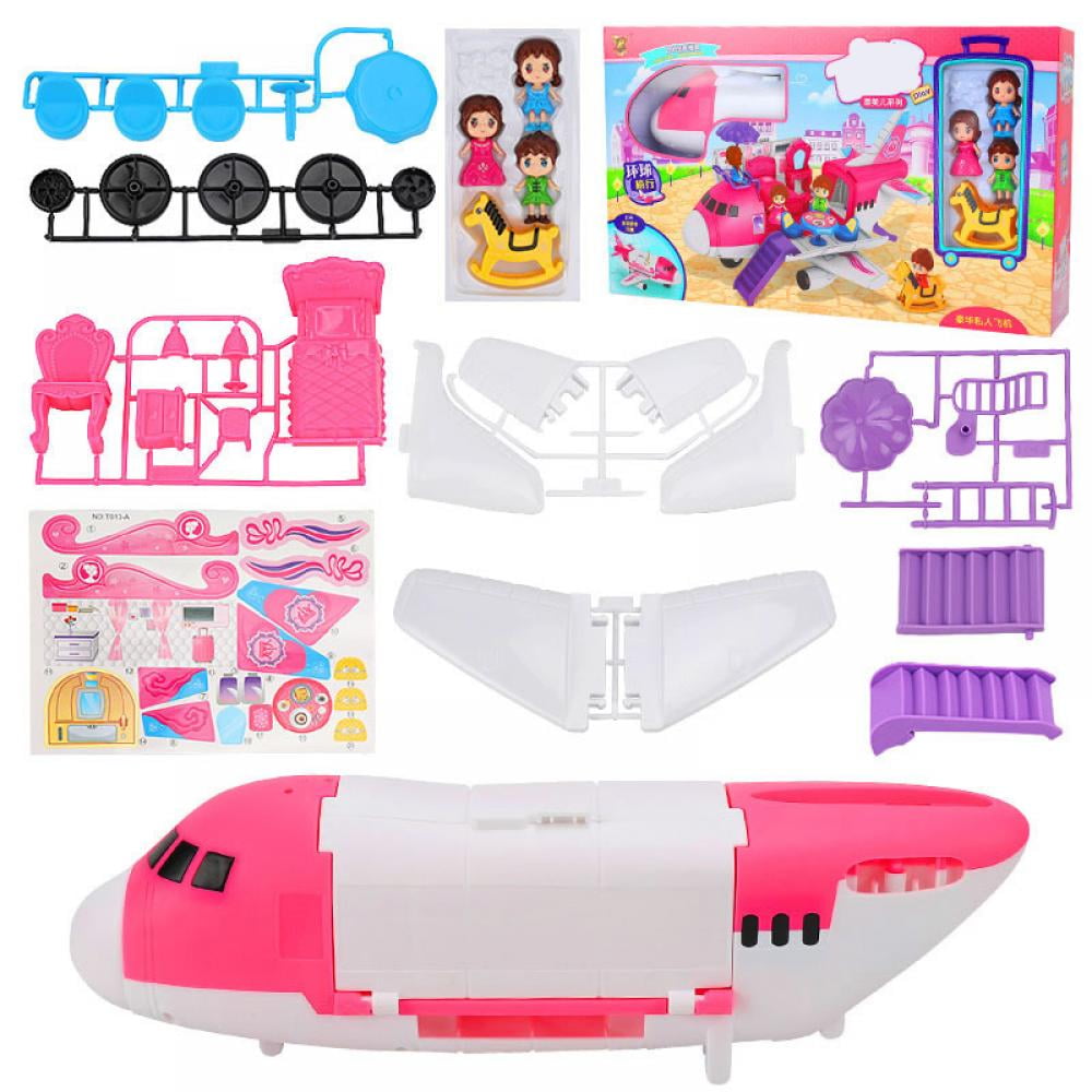 Aircraft Plane with Figures and Beauty Accessories Pretend Playset for ...