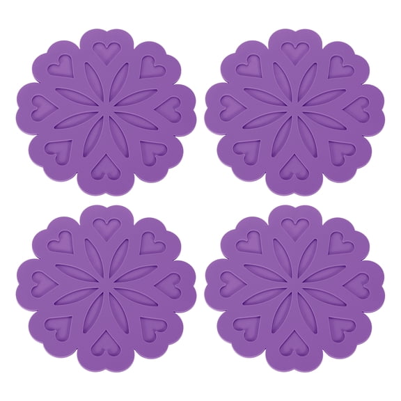 4 Pack Silicone Trivet Mats, Hexagon Silicone Pad Hot Pad Pan ...