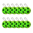 12PCS Glowing Soccer Keychain Safety Key Ornament Acrylic Texture ...