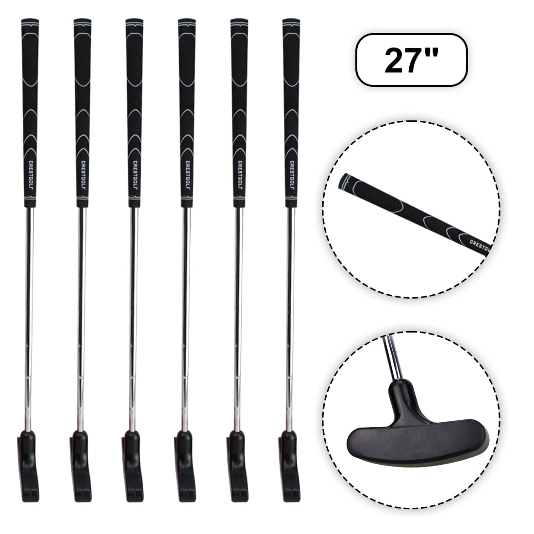 Crestgolf 6pcs Two Way Junior Golf Putter Kids Putter Both Left and ...