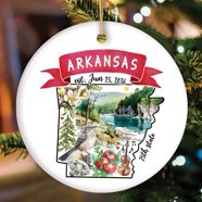 Artistic Nebraska State Themes and Landmarks Christmas Ornament ...