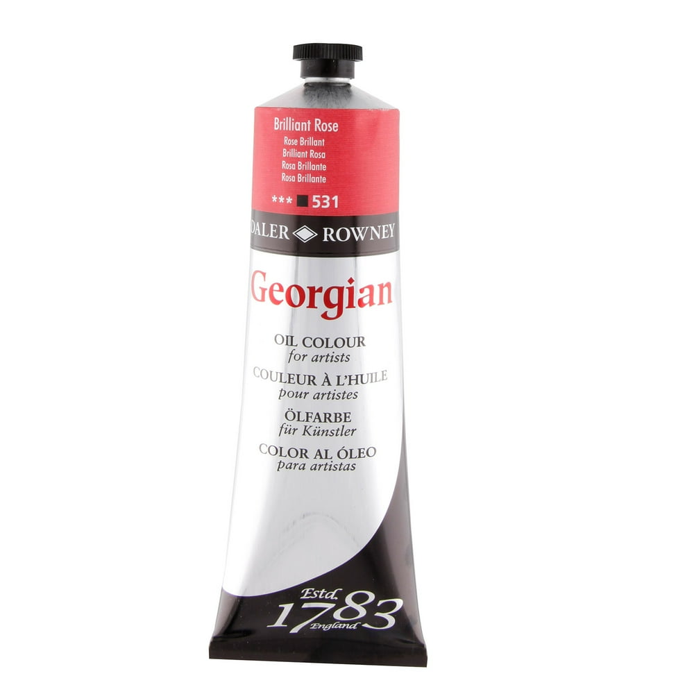 Daler-Rowney Georgian Oil Color, 225ml Tube, Brilliant Rose - Walmart ...