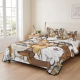 Cartoon Lovely Puppies Dogs 3 Pieces Quilt Set,1 Quilt with 2 Shams ...