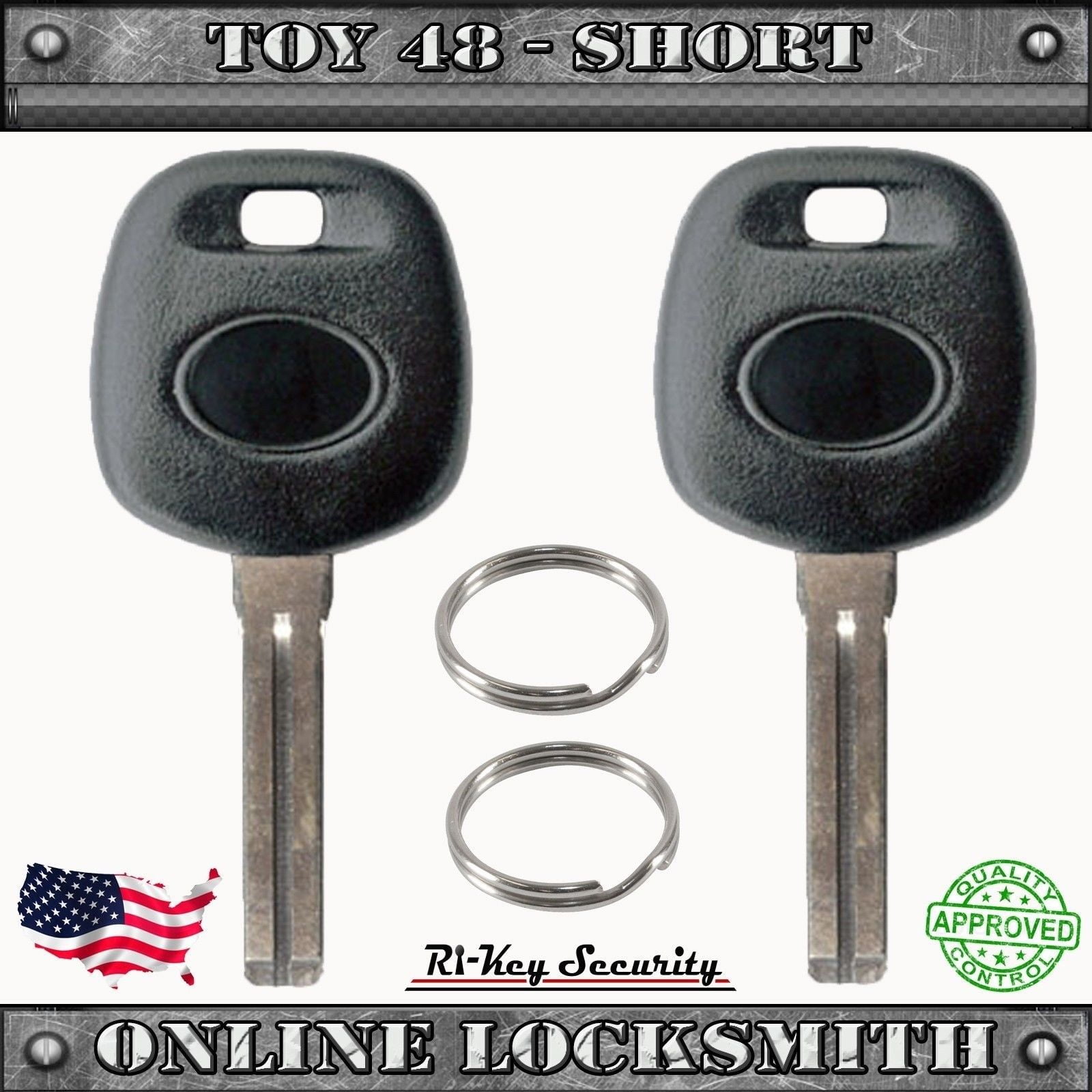 2 New Blank Keys For Many Lexus Vehicles High-Security TOY48 Short ...