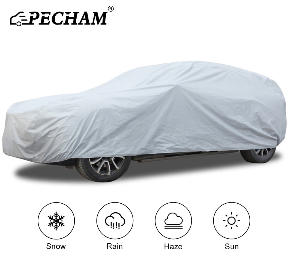 Pecham Car Cover Waterproof All Weather Upgraded UV Protection Sedan ...