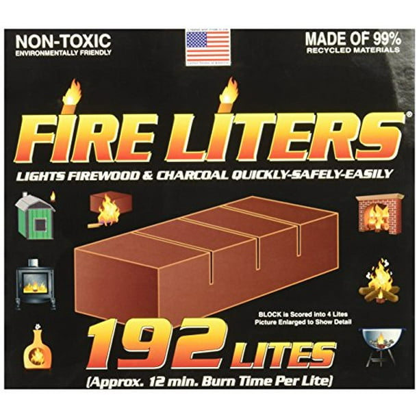 Fire Liters Wood Fiber Fire Starter, 192 Pack - Walmart.com