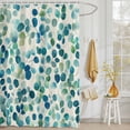 Blue Green Eucalyptus Leaf Shower Curtain Set, Waterproof Shower ...