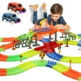 Zacro Glow Race Car Track Set for Kids, 360pcs Race Track Set with ...