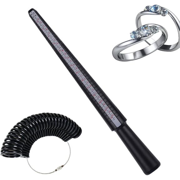 Professional Ring Sizer Gauge & Mandrel Kit – Metal Finger Measuring ...
