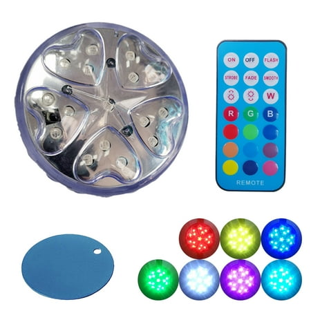 dodocool Dimmable Submersible Pool Light with IR Remote Control RGBW ...