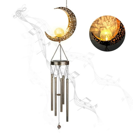 Memorial Solar Wind Chimes Gift, Crescent Moon Wind Chime, Classic Wind ...