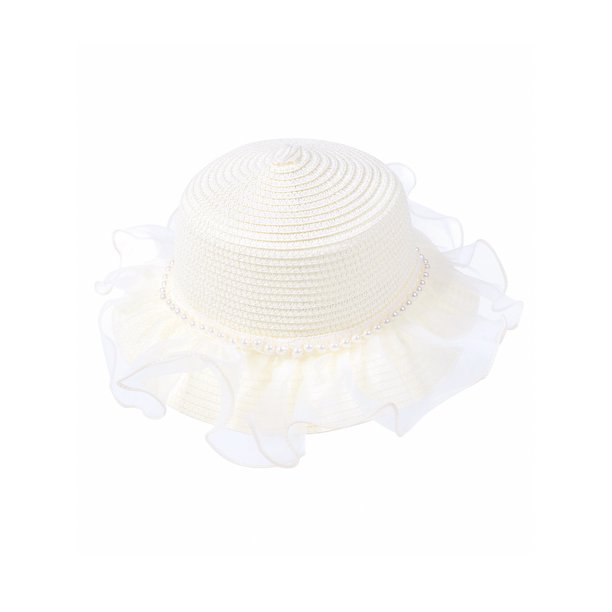 TFFR Little Girls Sun Hat, Wide Brim Tulle Layer Pearls Beach Bucket ... TFFR Little Girls Sun Hat, Wide Brim Tulle Layer Pearls Beach Bucket ...